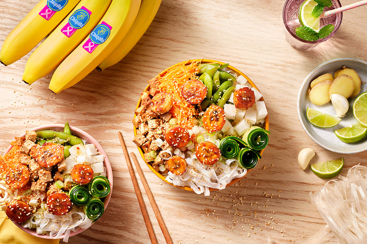 Veganistische Chiquita Pink ribbon Pokébowl | Chiquita